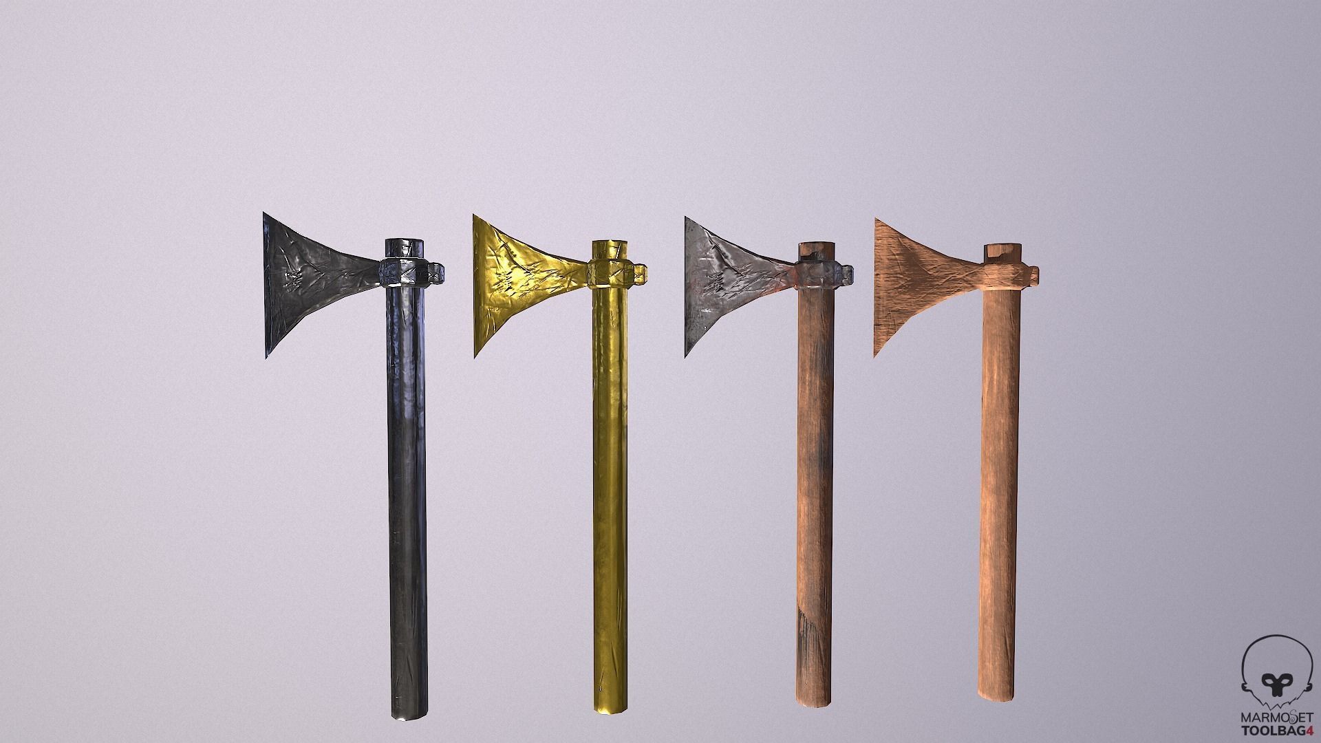 3D model Ax Lowpoly VR / AR / low-poly | CGTrader