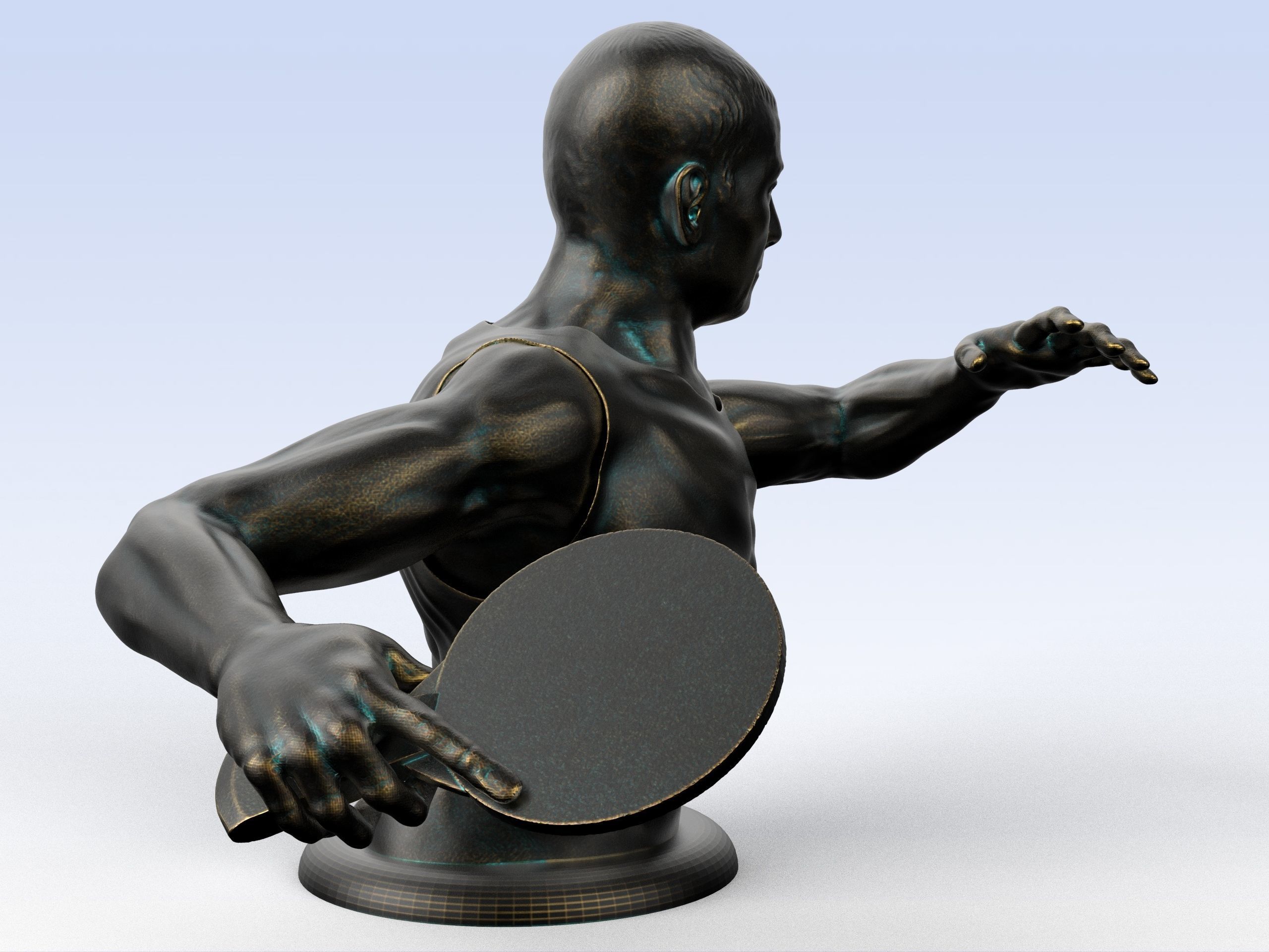 PING-PONG MAN FIGURINE DESKTOP GIFT 3D model 3D printable | CGTrader