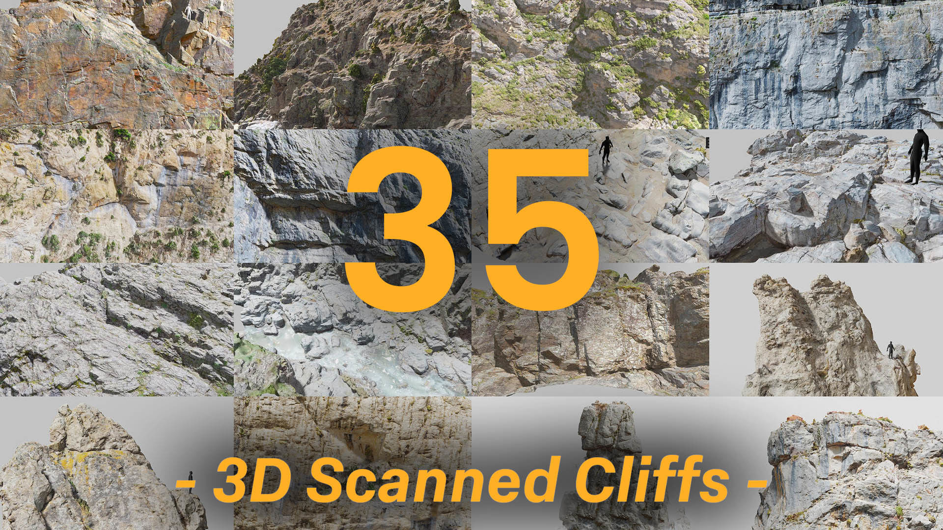 Cliff 3D Models in Pers Scan Collection VR / AR / low-poly | CGTrader