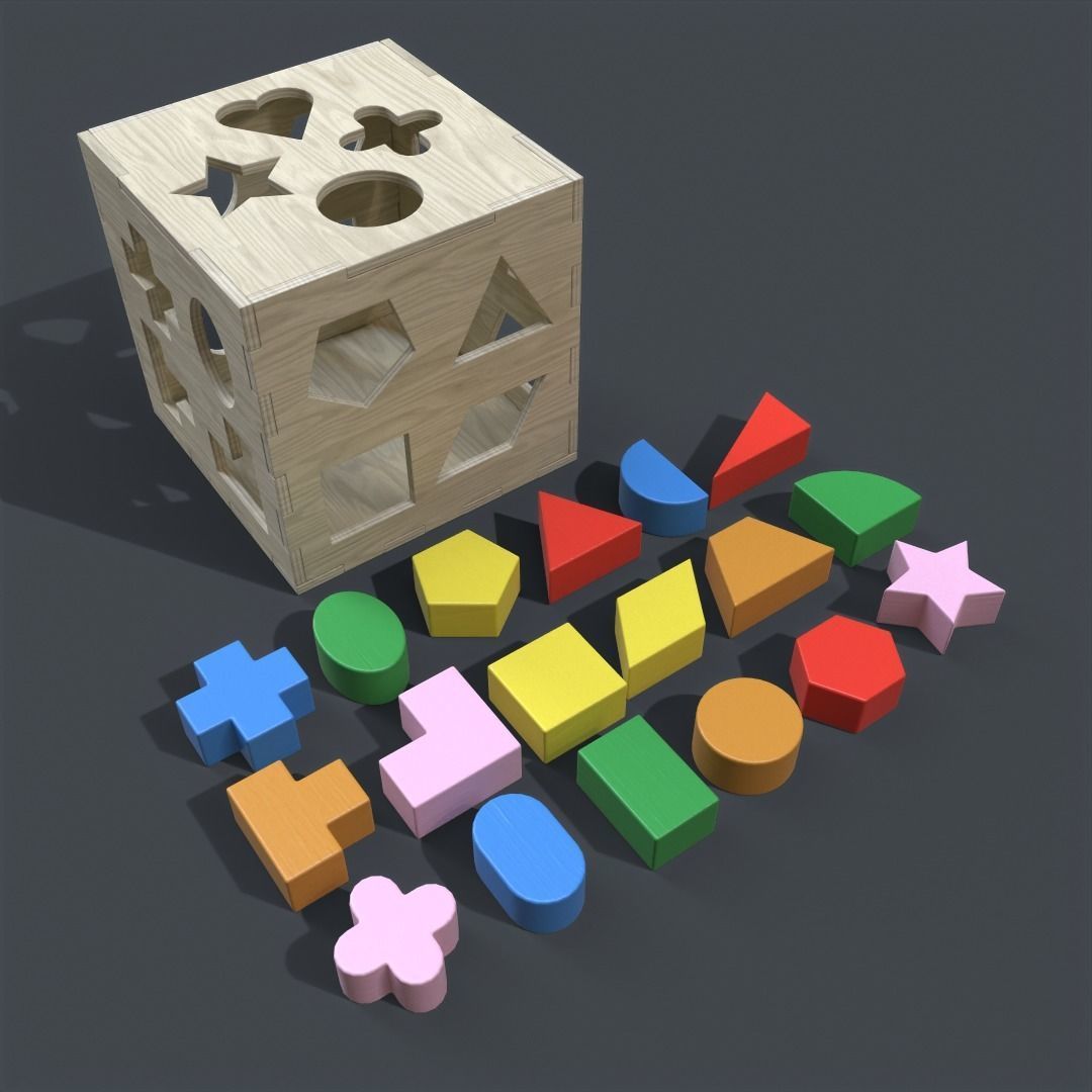 Shape Sorting Game Pbr 3D model | CGTrader
