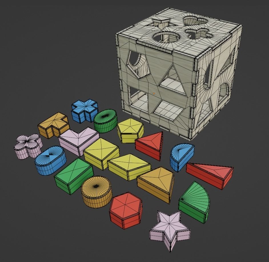 Shape Sorting Game Pbr 3D model | CGTrader