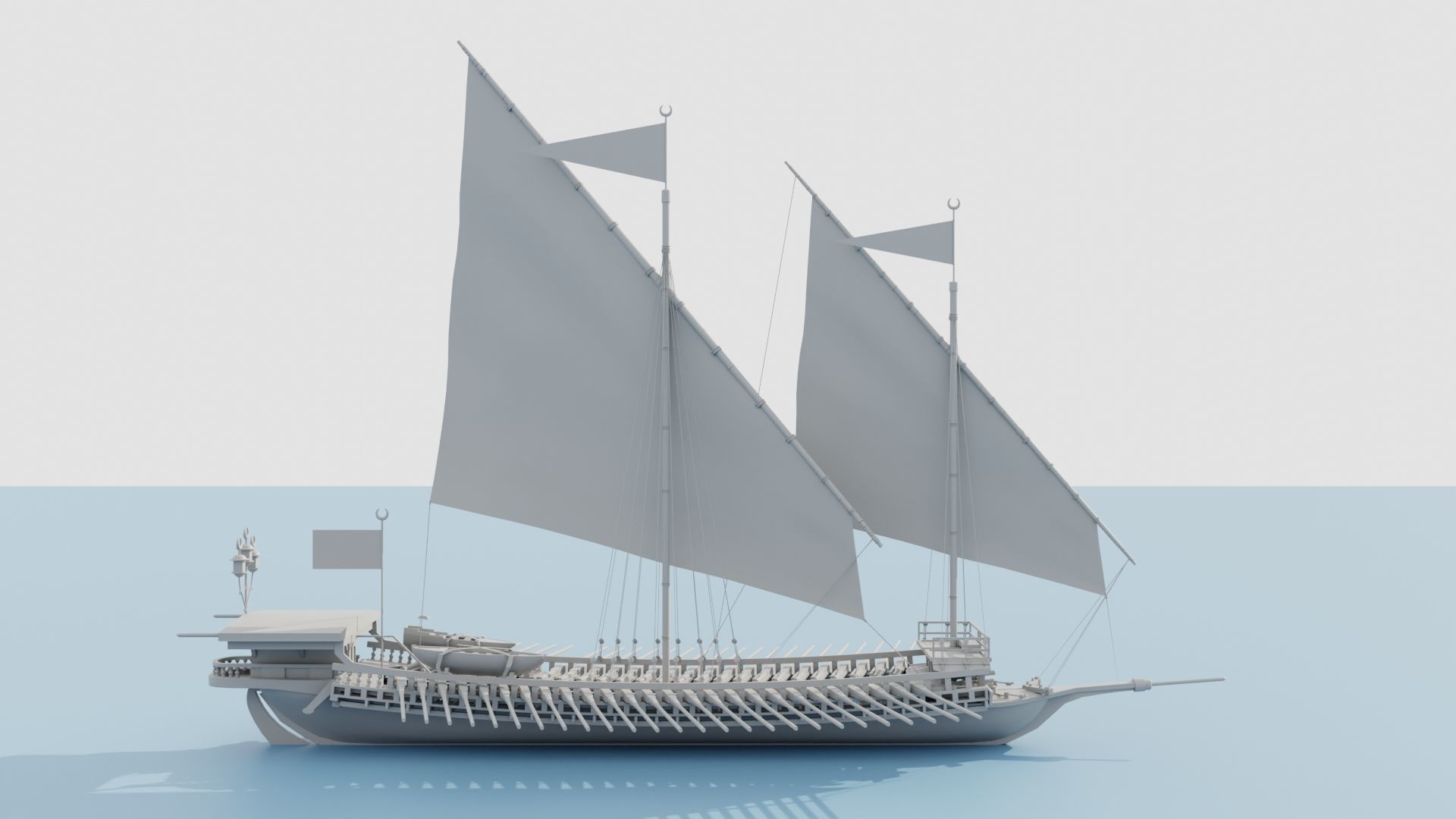 Galley Ship 3D model | CGTrader