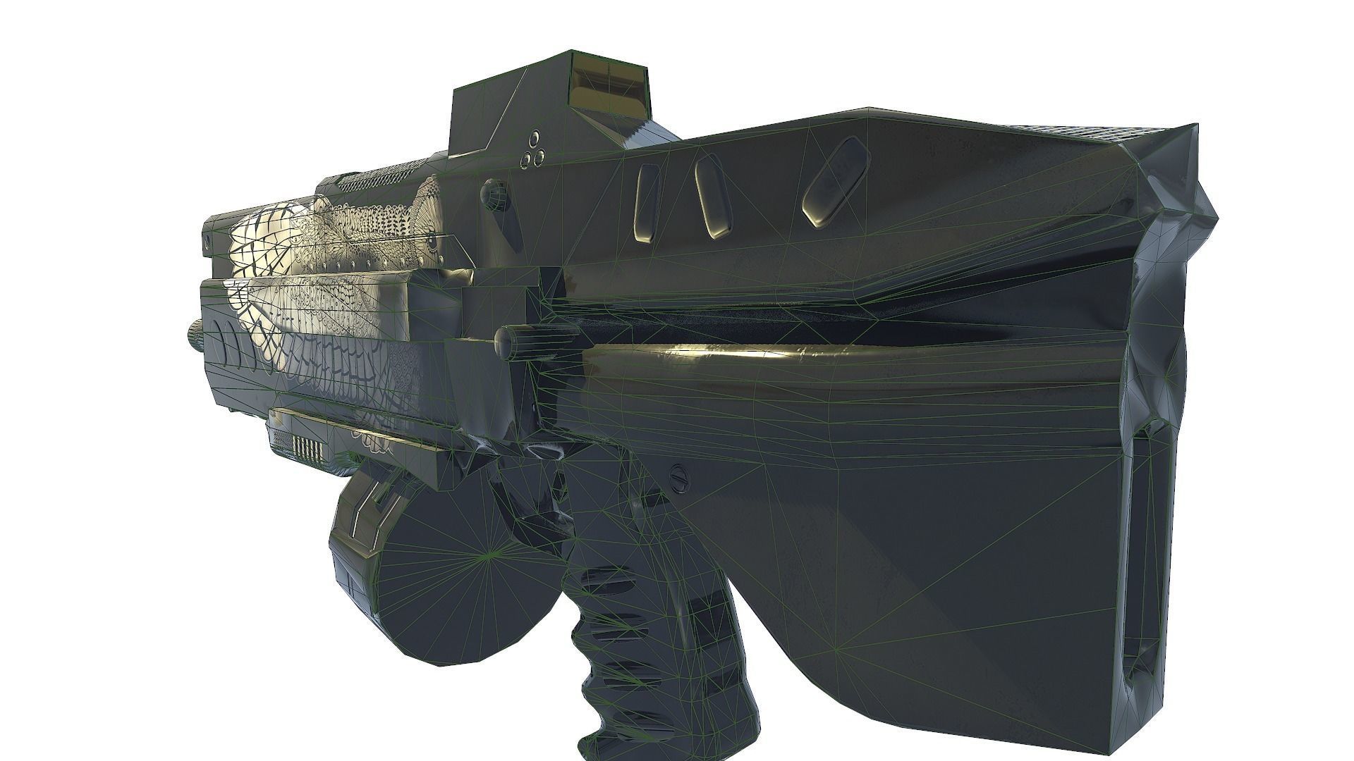 3D model Modern machine gun Owl VR / AR / low-poly | CGTrader