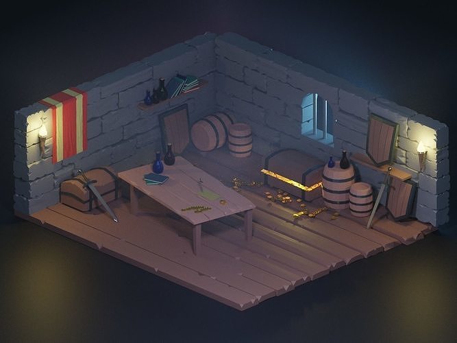 Rogues lair free 3D model | CGTrader