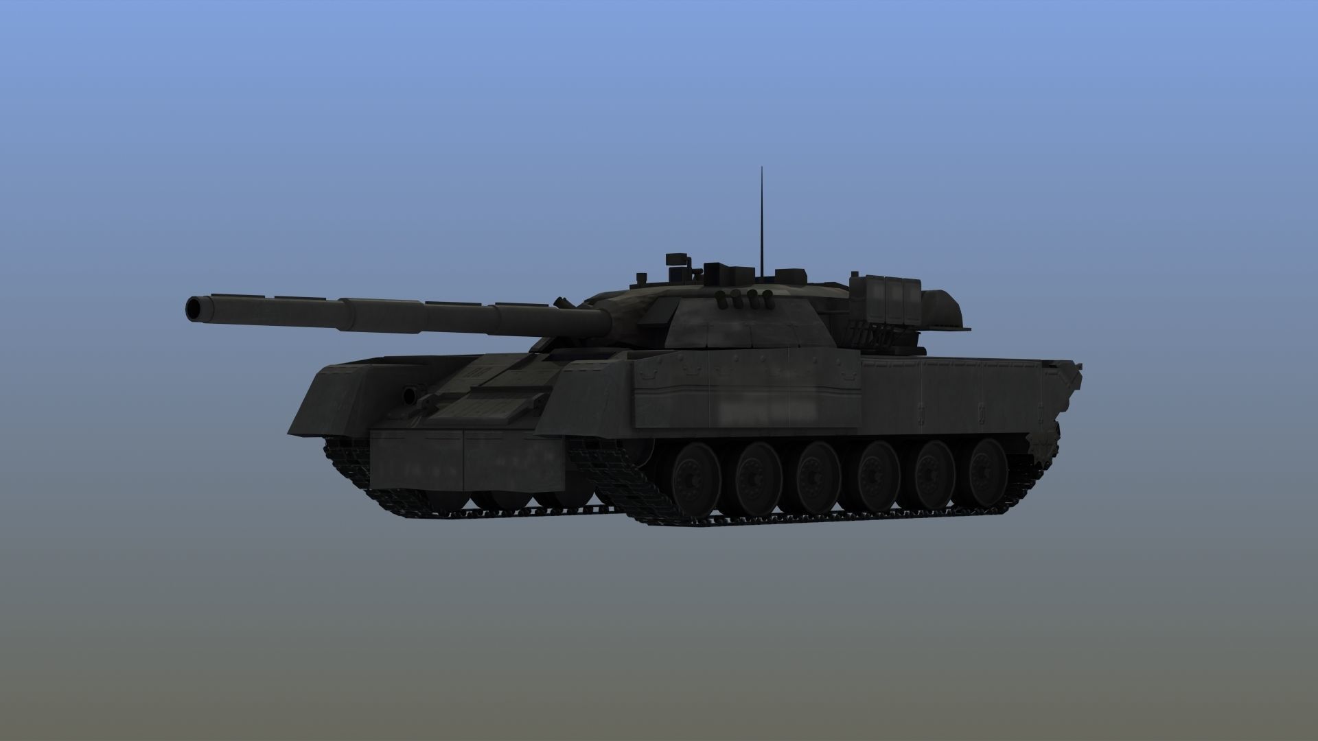 3D model T80 Tank VR / AR / low-poly | CGTrader