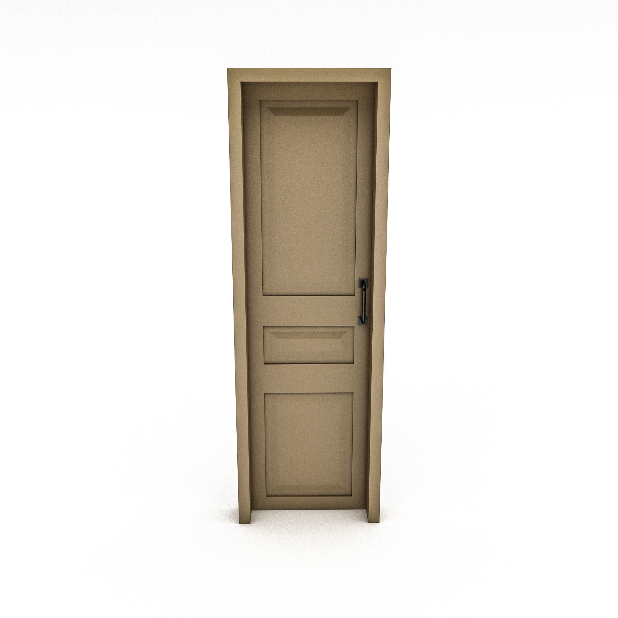 3D model 3D Wooden Door Basic VR / AR / low-poly | CGTrader