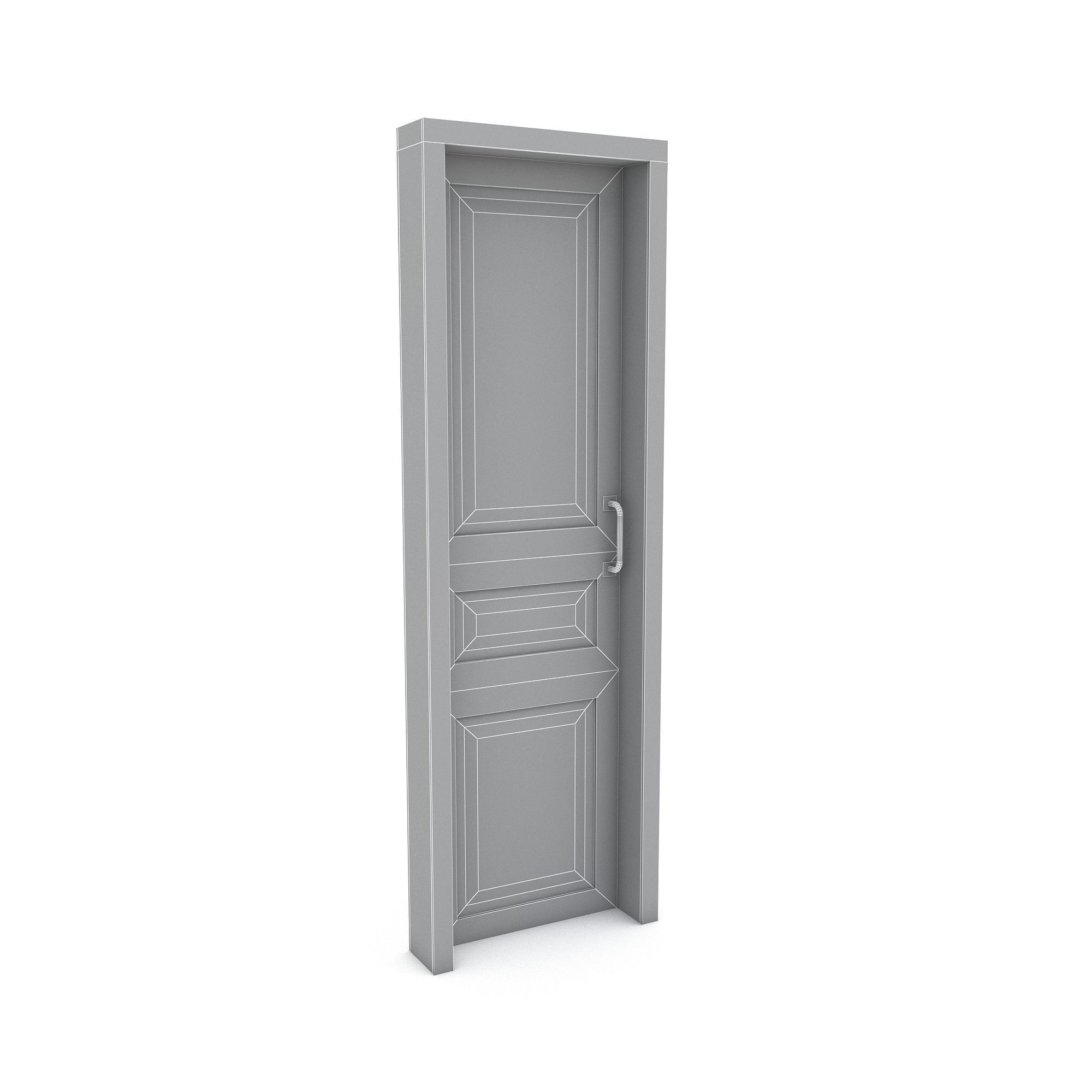 3D model 3D Wooden Door Basic VR / AR / low-poly | CGTrader