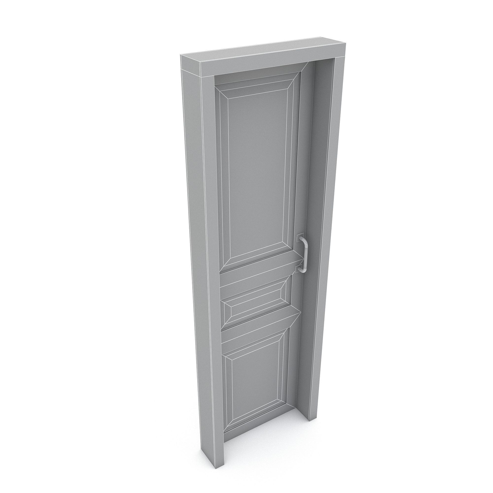 3D model 3D Wooden Door Basic VR / AR / low-poly | CGTrader