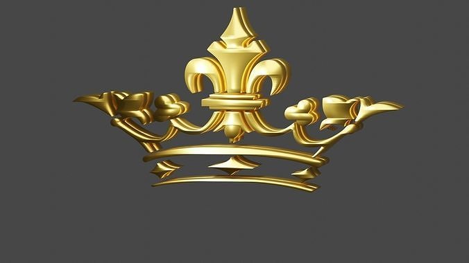 Gold Crown Logo 3D model | CGTrader