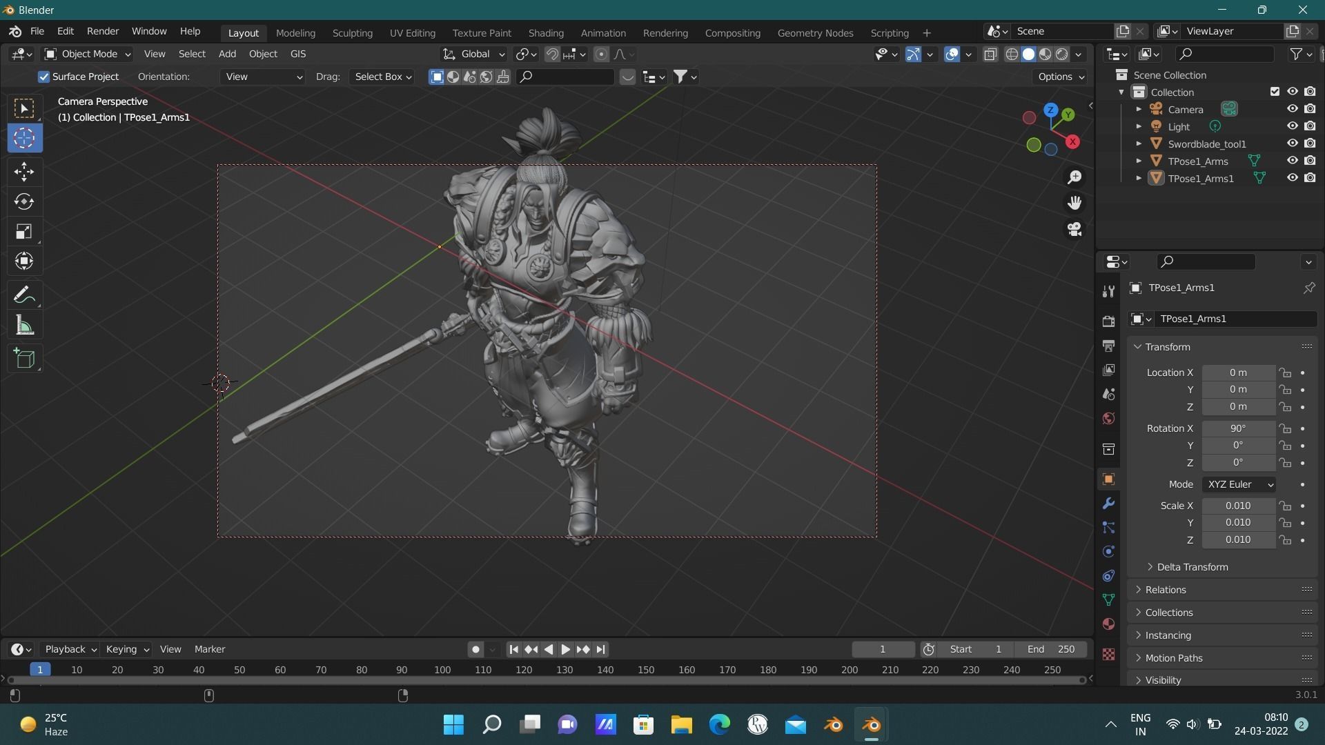 THE HYPER REALISTIC 3D SCULPTED MODEL OF A NINJA free VR / AR / low ...
