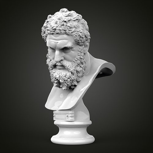 Hercules Statue Face