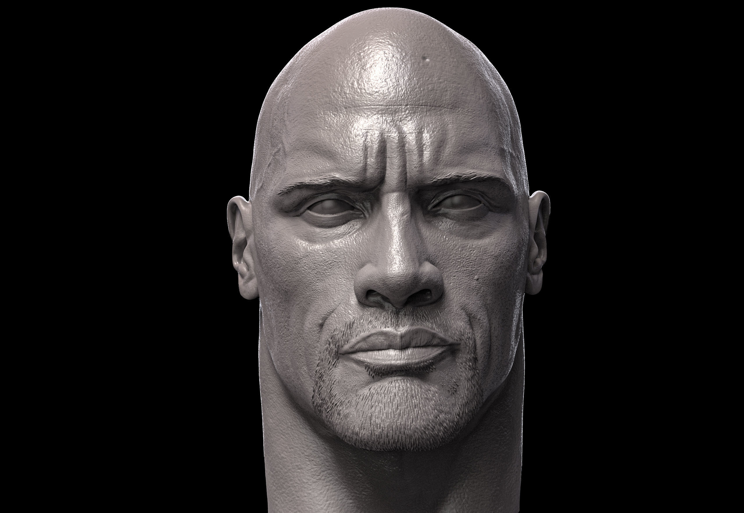 The Rock Head- Dwayne Johnson 3D model 3D printable | CGTrader