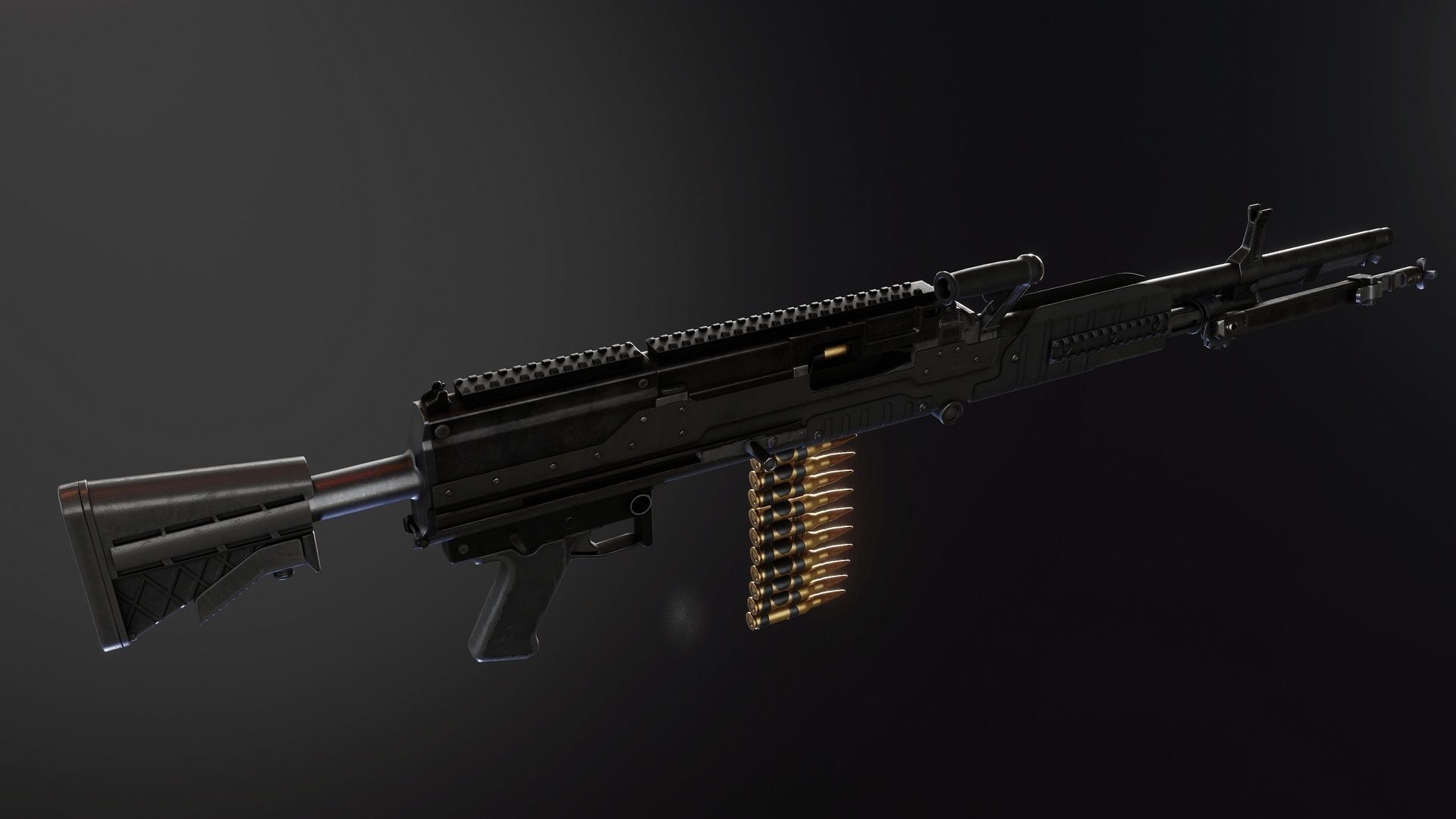 3D model Lightweight Medium Machine Gun VR / AR / low-poly | CGTrader