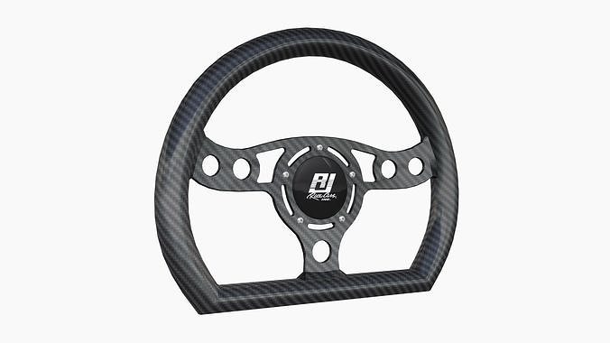 3D model RJ Max Lightweight D-Shape steering wheel VR / AR / low-poly ...