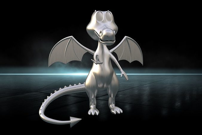 Funny dragon character model or Dragon cartoon 3D model | CGTrader