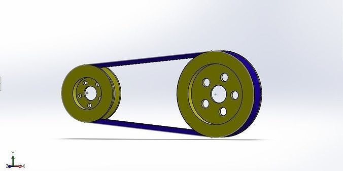 BELT AND PULLEY SOLIDWORKS 3D model | CGTrader