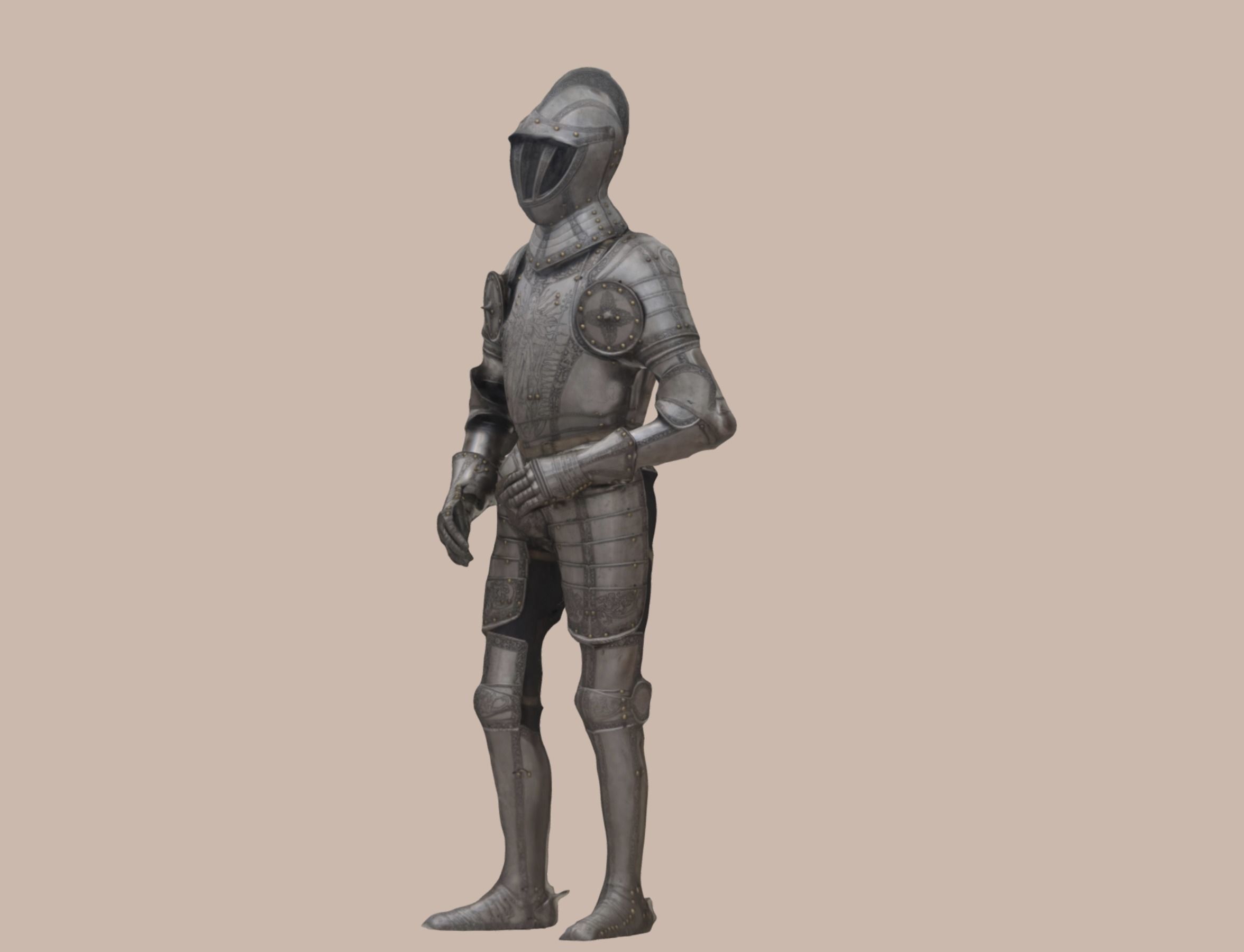 Full body knights silver armor photogrammetry scan 3D model | CGTrader