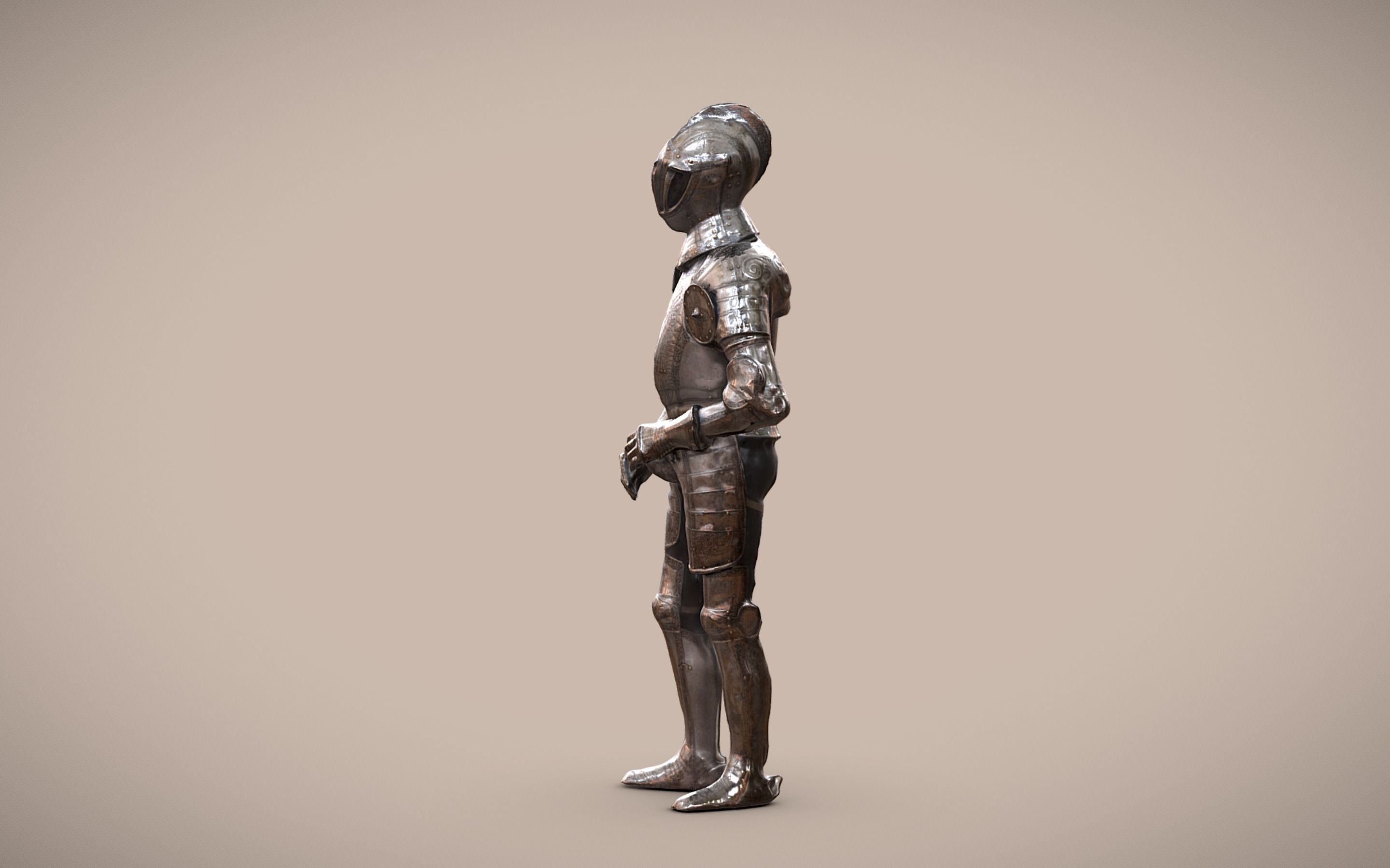 Full body knights silver armor photogrammetry scan 3D model | CGTrader