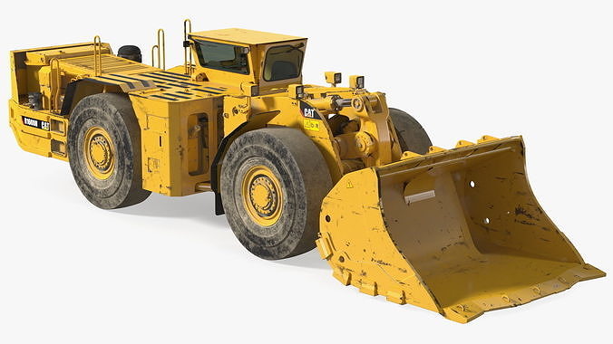 Mining Loader CAT R1600H Dirty Rigged 3D model rigged | CGTrader
