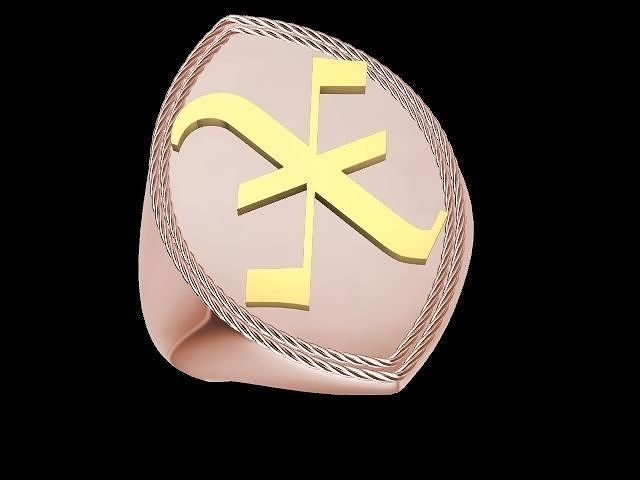 x alphabet designer ring stl verified 3D model 3D printable | CGTrader