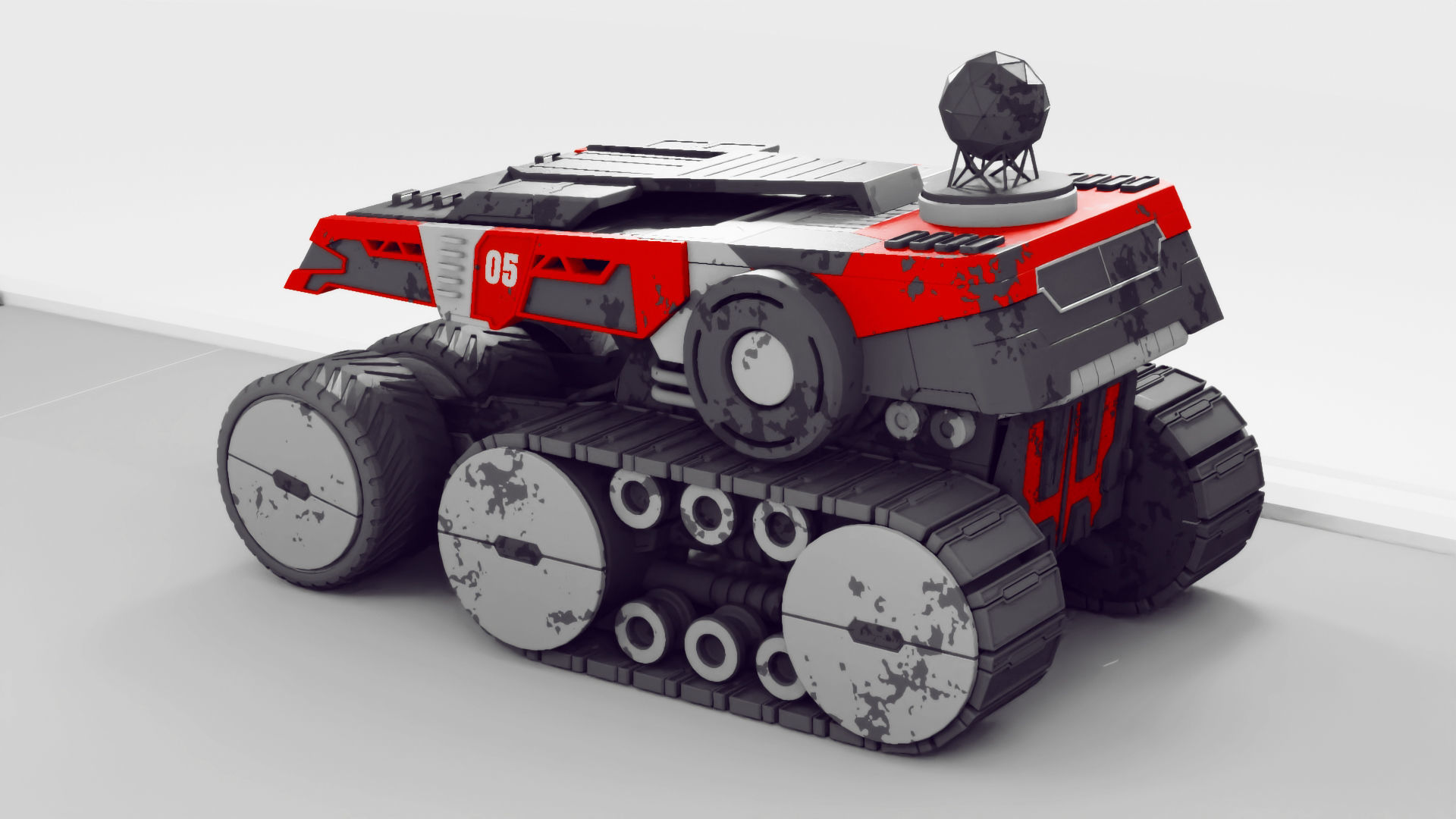 sci-fi planet explorer vehicle 3D model rigged | CGTrader