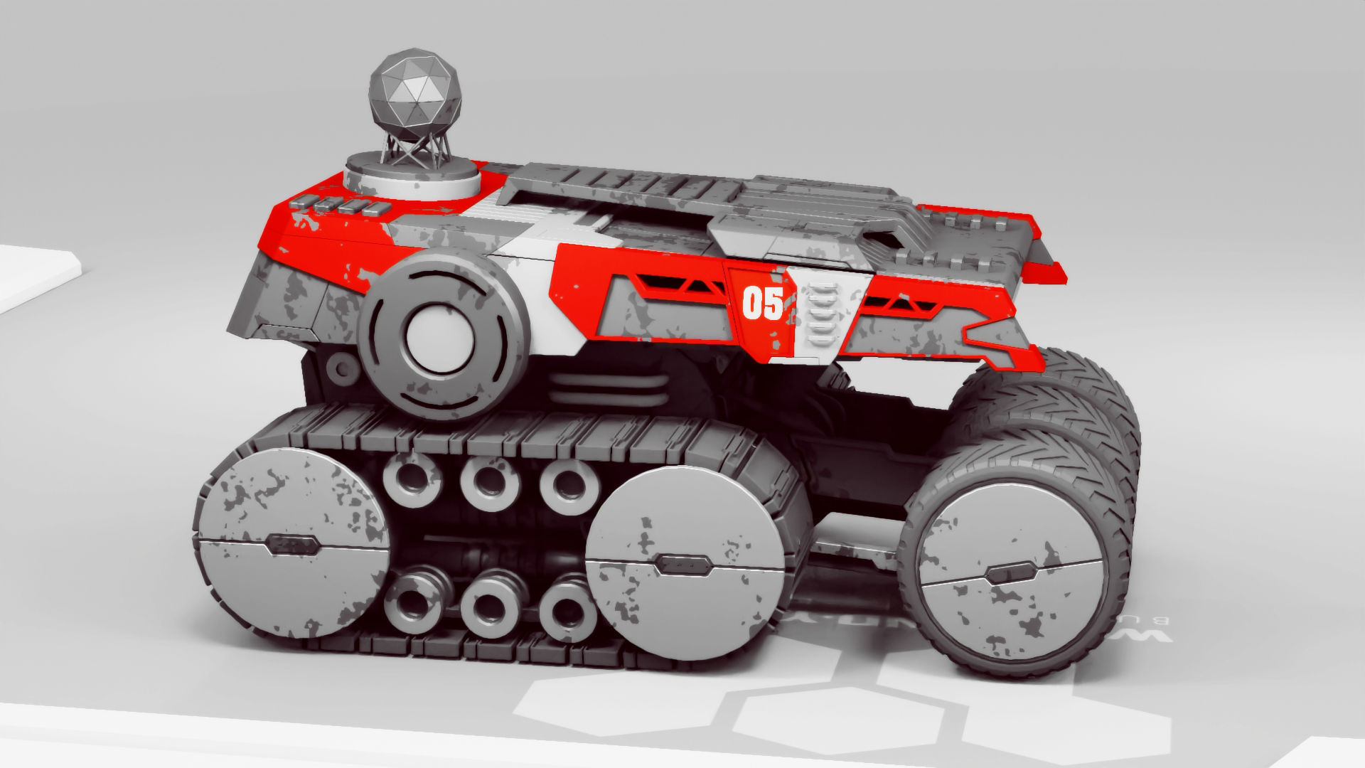 sci-fi planet explorer vehicle 3D model rigged | CGTrader