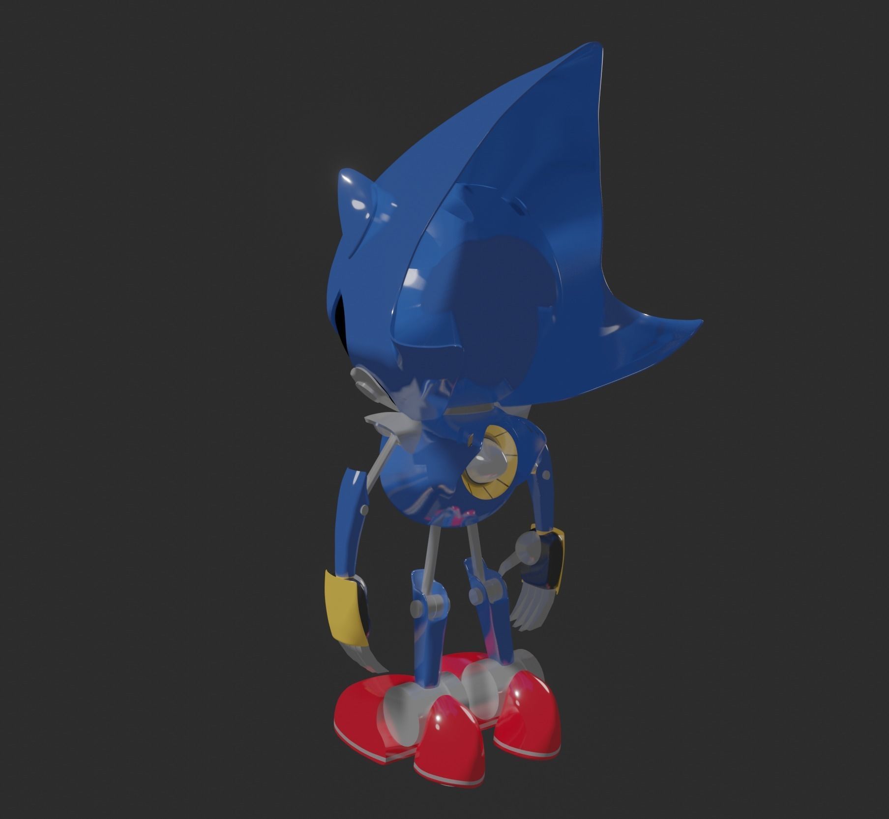 Metal Sonic-sonic menia style free 3D model rigged | CGTrader