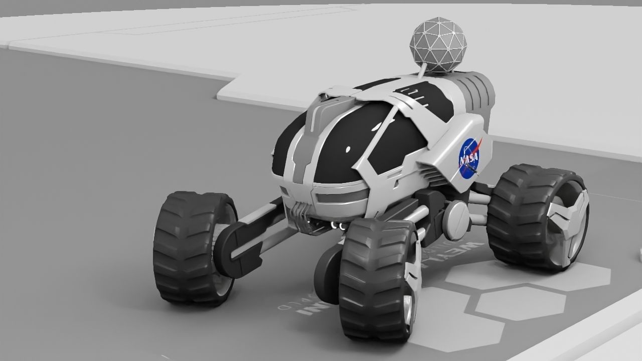 sci-fi planet explorer truck 3D model rigged | CGTrader