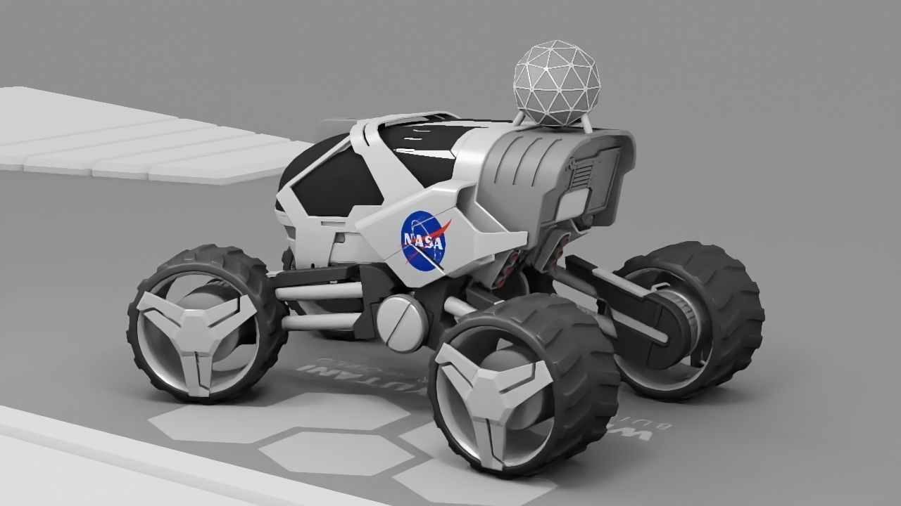 sci-fi planet explorer truck 3D model rigged | CGTrader