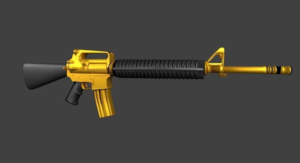 3D model M-16- rifle VR / AR / low-poly | CGTrader