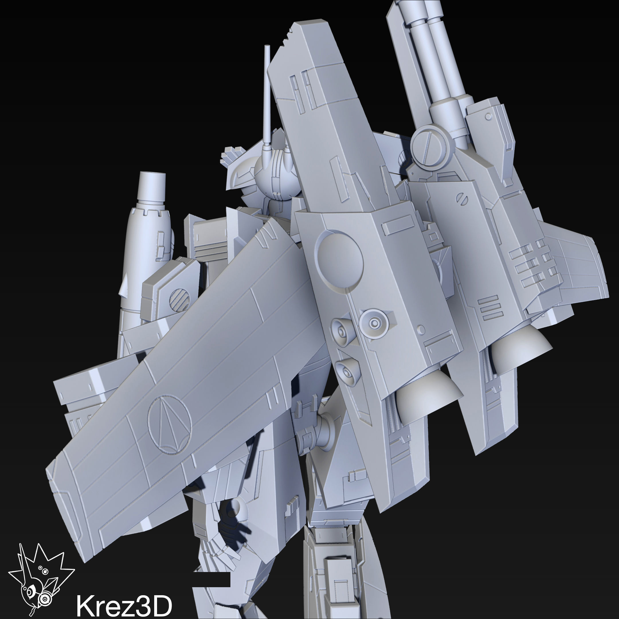 VF-1S Strike Valkyrie 3D model 3D printable | CGTrader