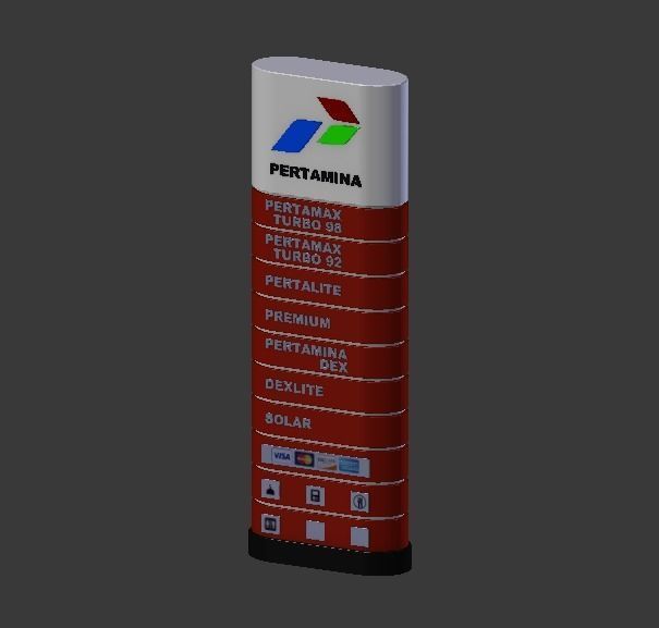 Plang SPBU Pertamina 3D model | CGTrader