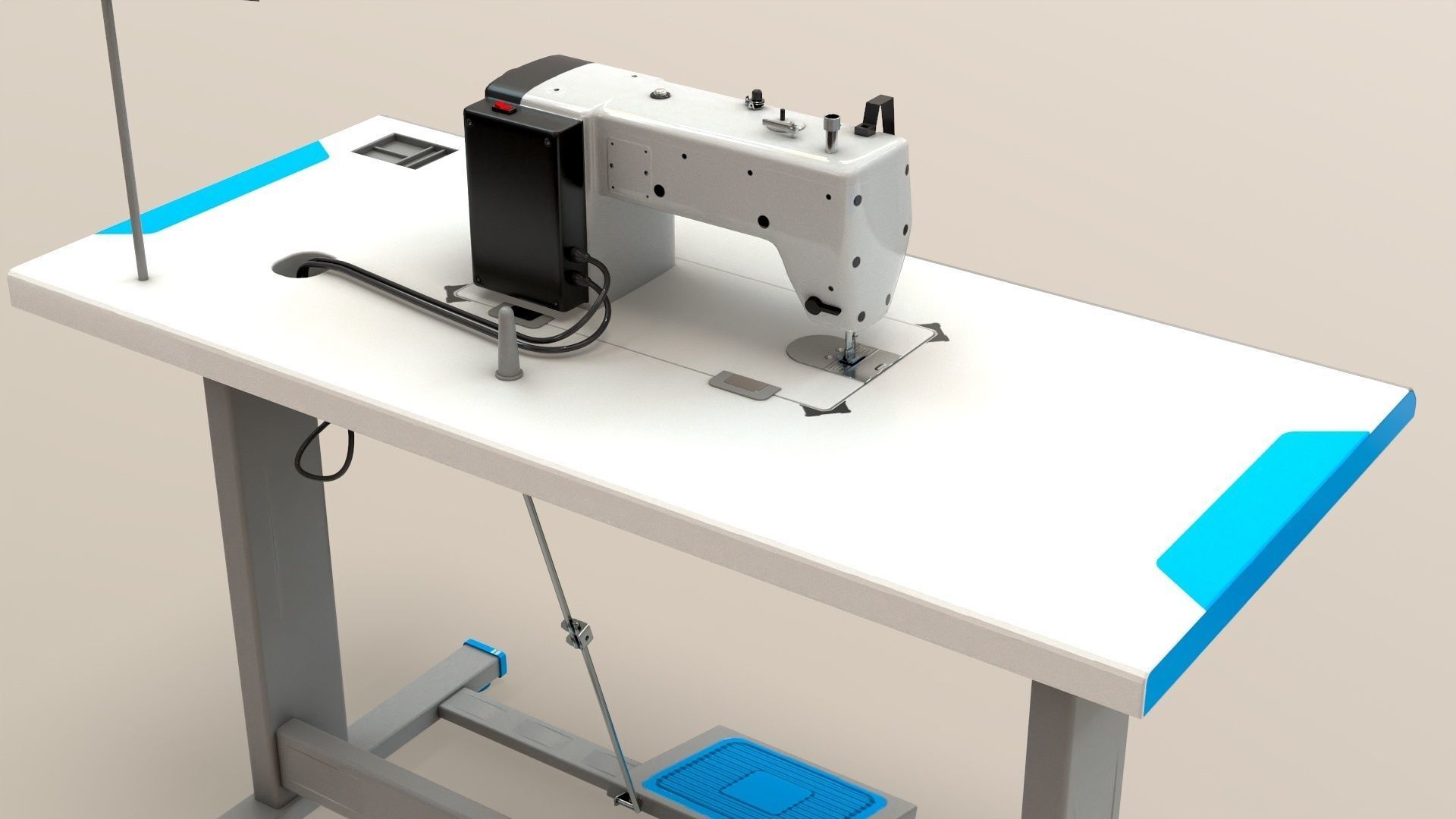 Sewing Machine Industrial 3D model | CGTrader