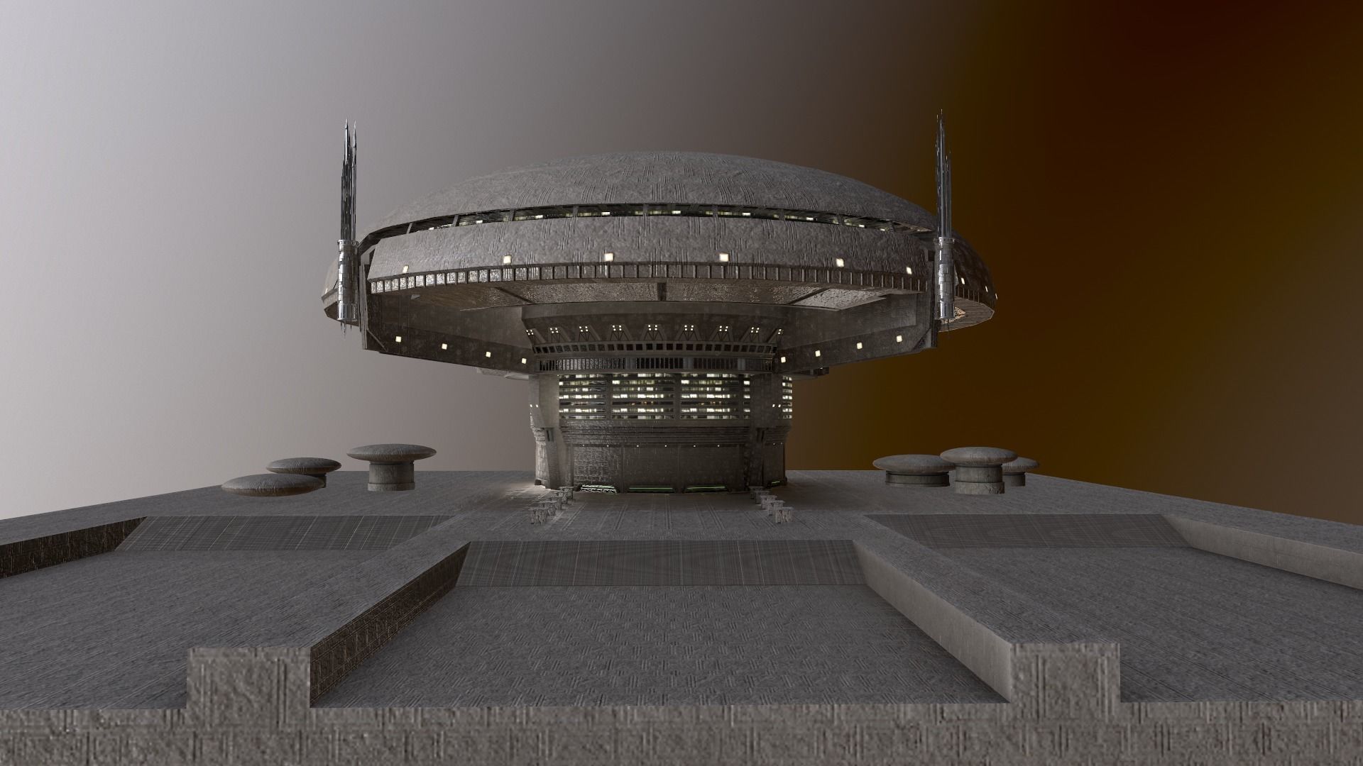 3D model Galactic Senate Building - Star Wars VR / AR / low-poly | CGTrader