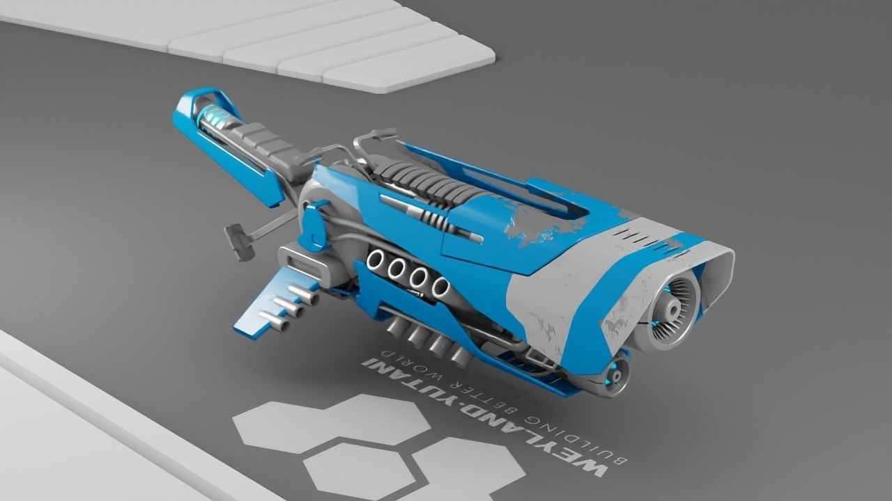 sci-fi scooter 3D model rigged | CGTrader