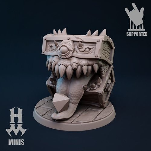 mimic chest box 3D model 3D printable | CGTrader