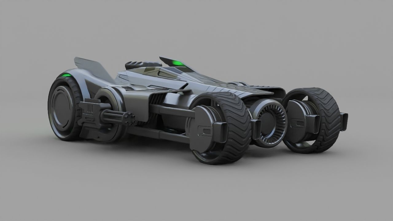 Bat mobile concept rigged vehicle 3D model rigged | CGTrader