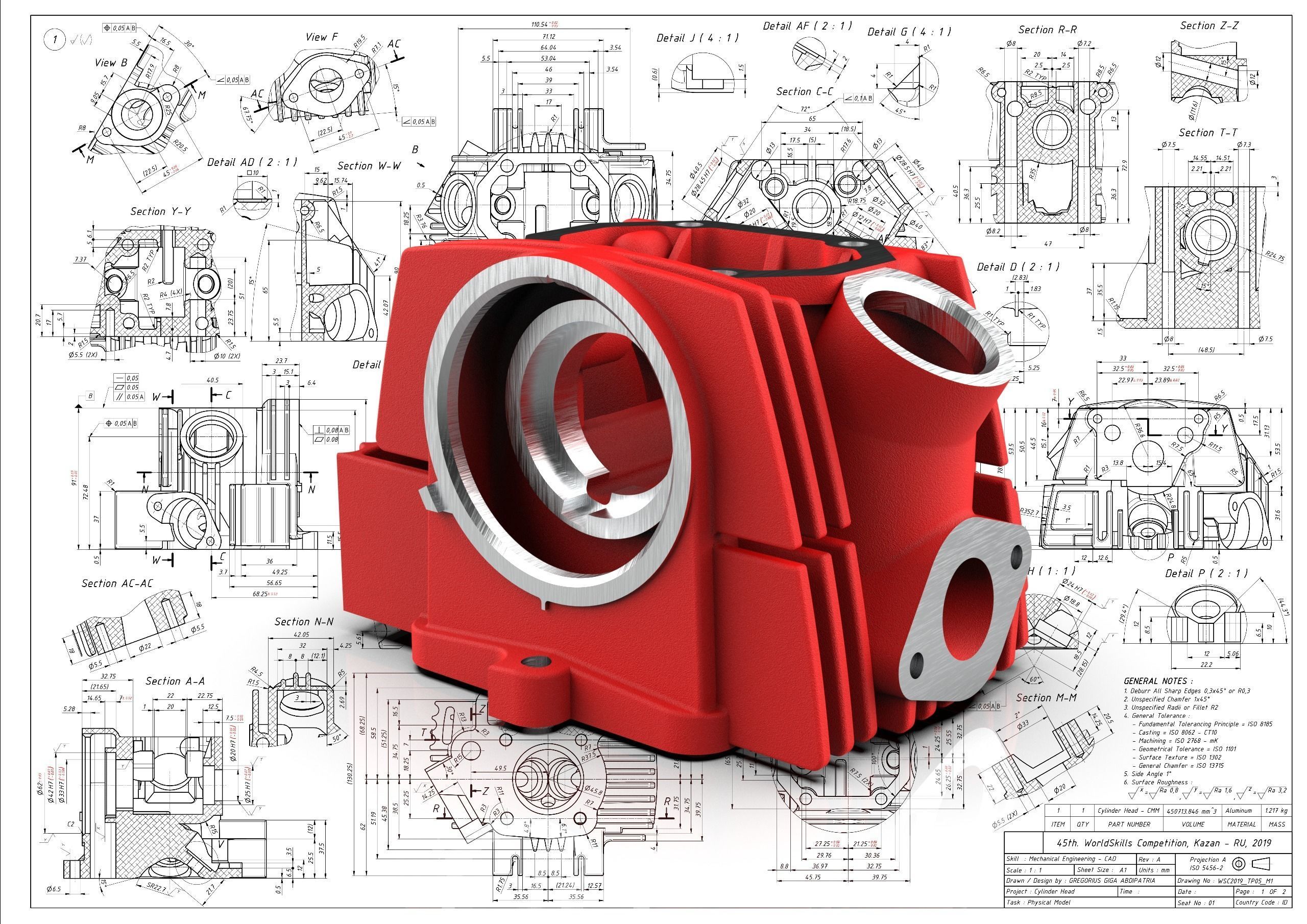 Cylinder Head 3D model rigged | CGTrader