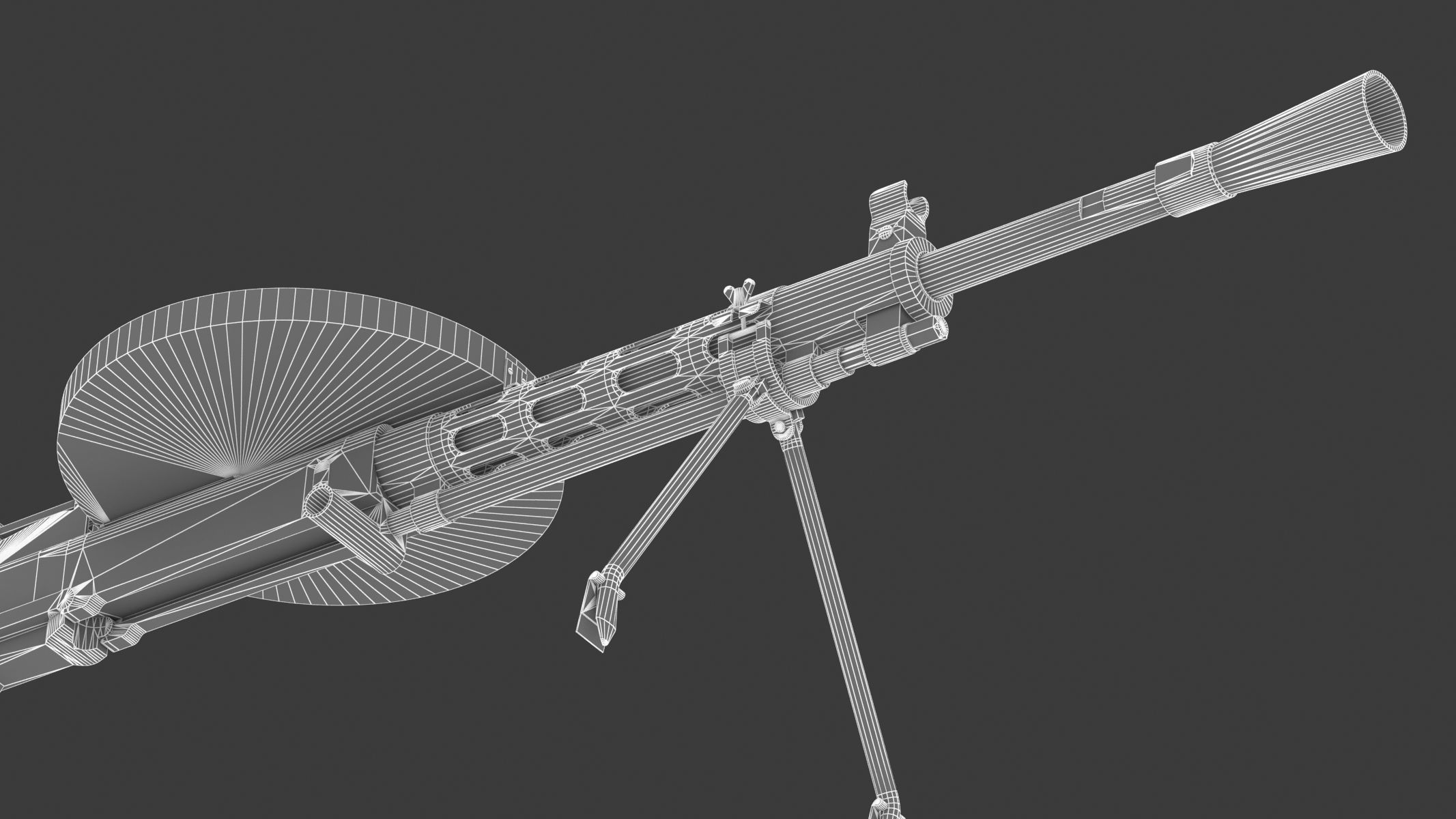 3D model Degtyaryov machine gun Low Poly VR / AR / low-poly | CGTrader