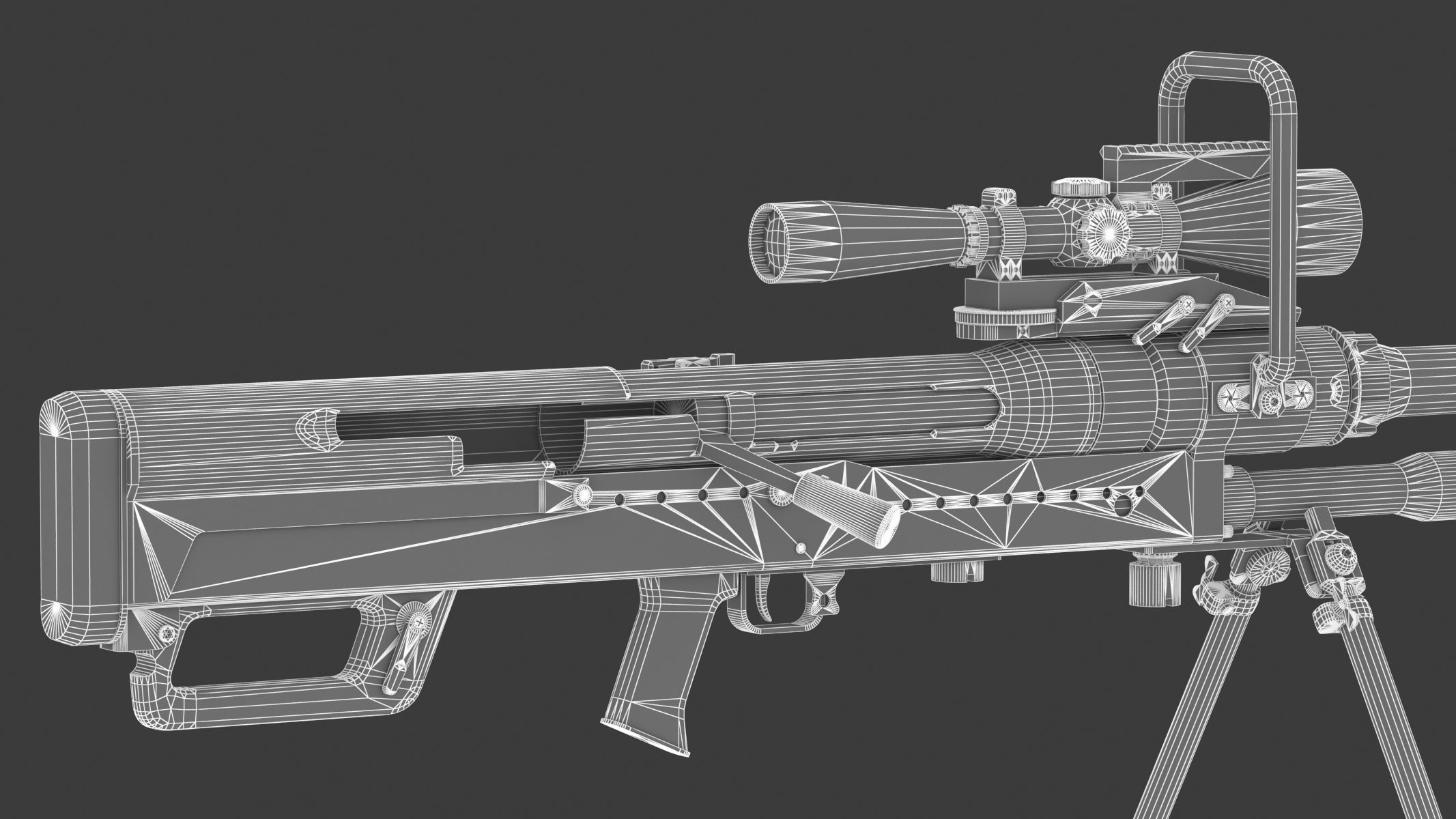 3D model Denel NTW-20 Low Poly VR / AR / low-poly | CGTrader