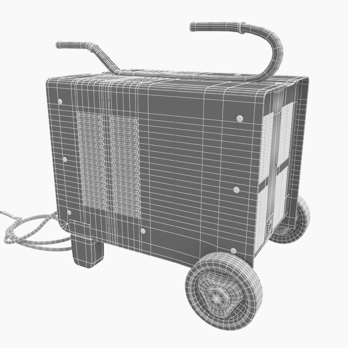 New red painted weld machine industrial tool nanite ready da1 3D model ...