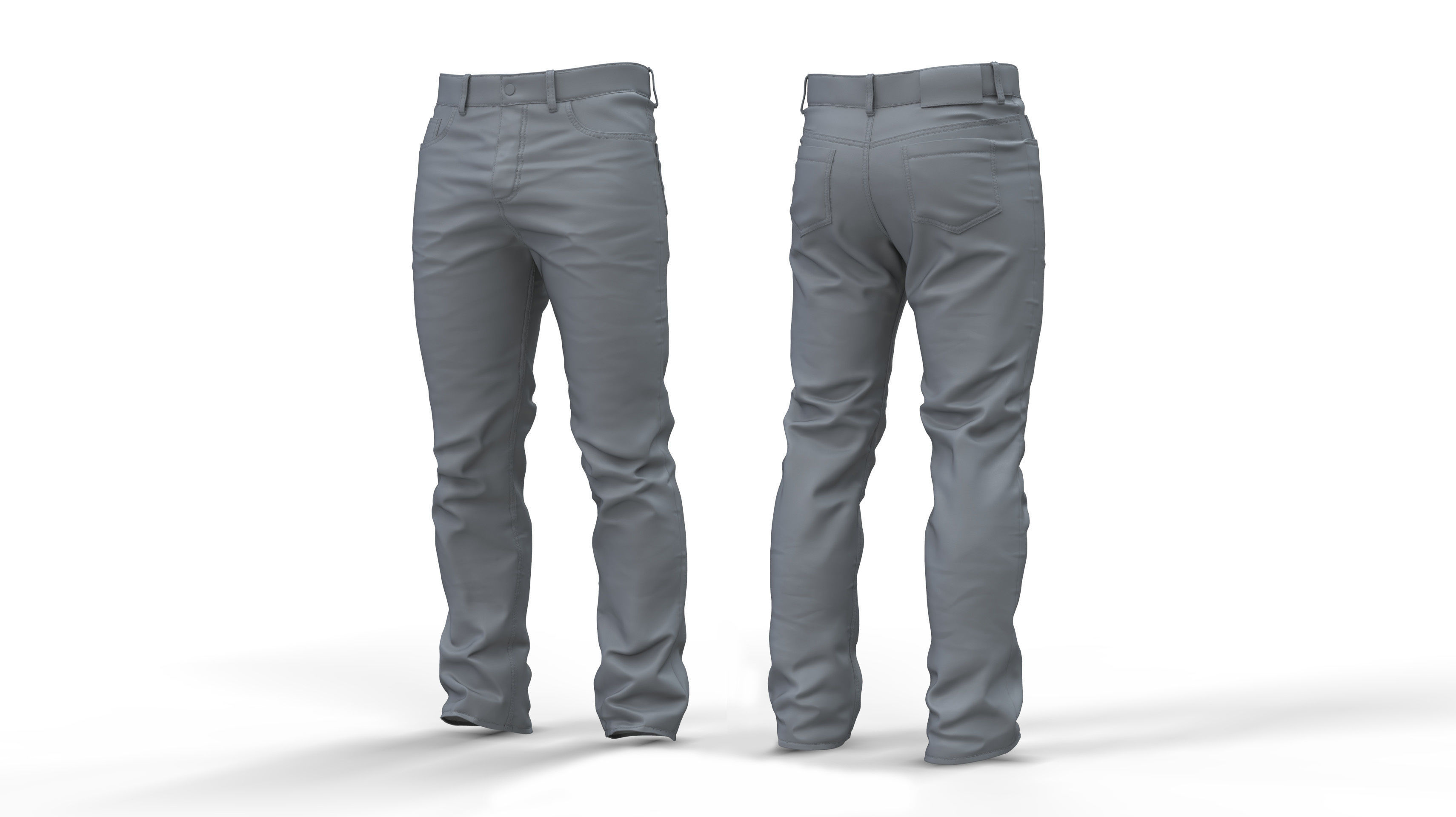 Mens Jeans Pants 3D model | CGTrader