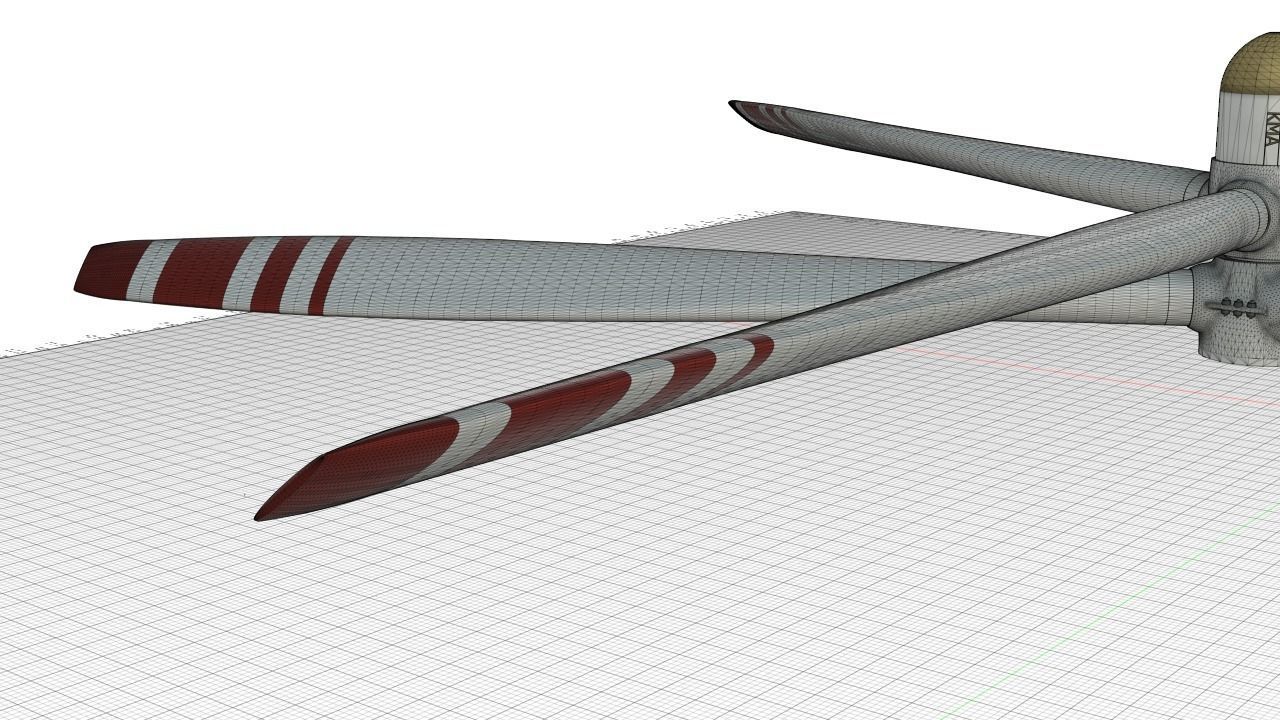 mechanical Fan 3 UAV drone propeller 3D model | CGTrader