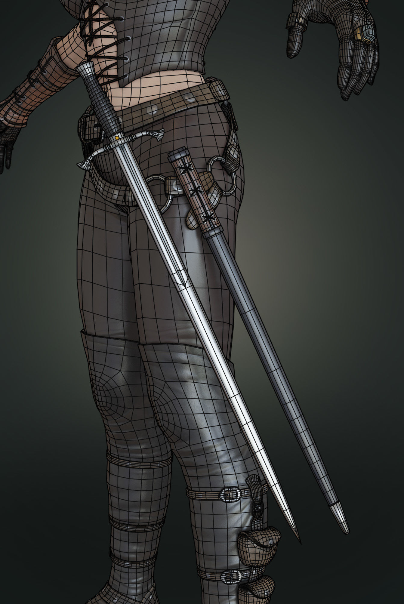 3D model caracter woman ranger low-poly 3d model VR / AR / low-poly ...
