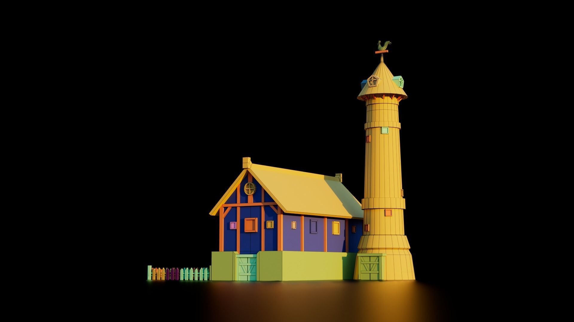 3D model Stylized Barn Game Ready Asset VR / AR / low-poly | CGTrader