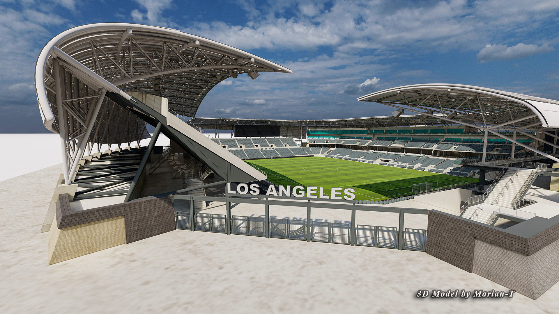 3D model BMO Stadium Los Angeles-USA VR / AR / low-poly | CGTrader