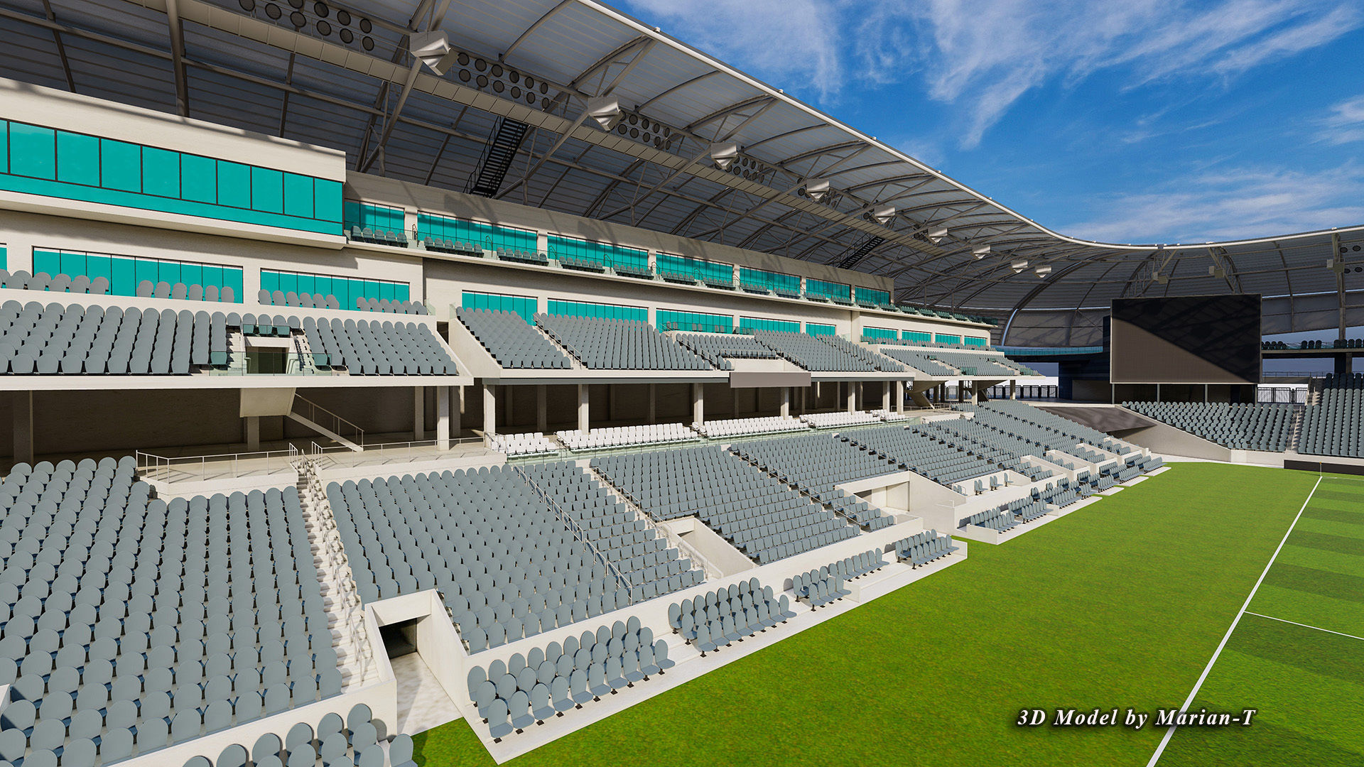 3D model BMO Stadium Los Angeles-USA VR / AR / low-poly | CGTrader