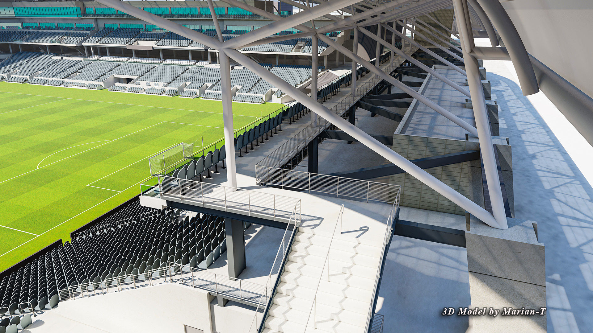 3D model BMO Stadium Los Angeles-USA VR / AR / low-poly | CGTrader