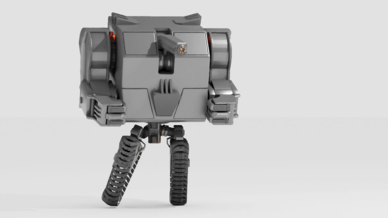 sci-fi combat robot rigged - animated character 3D model animated ...