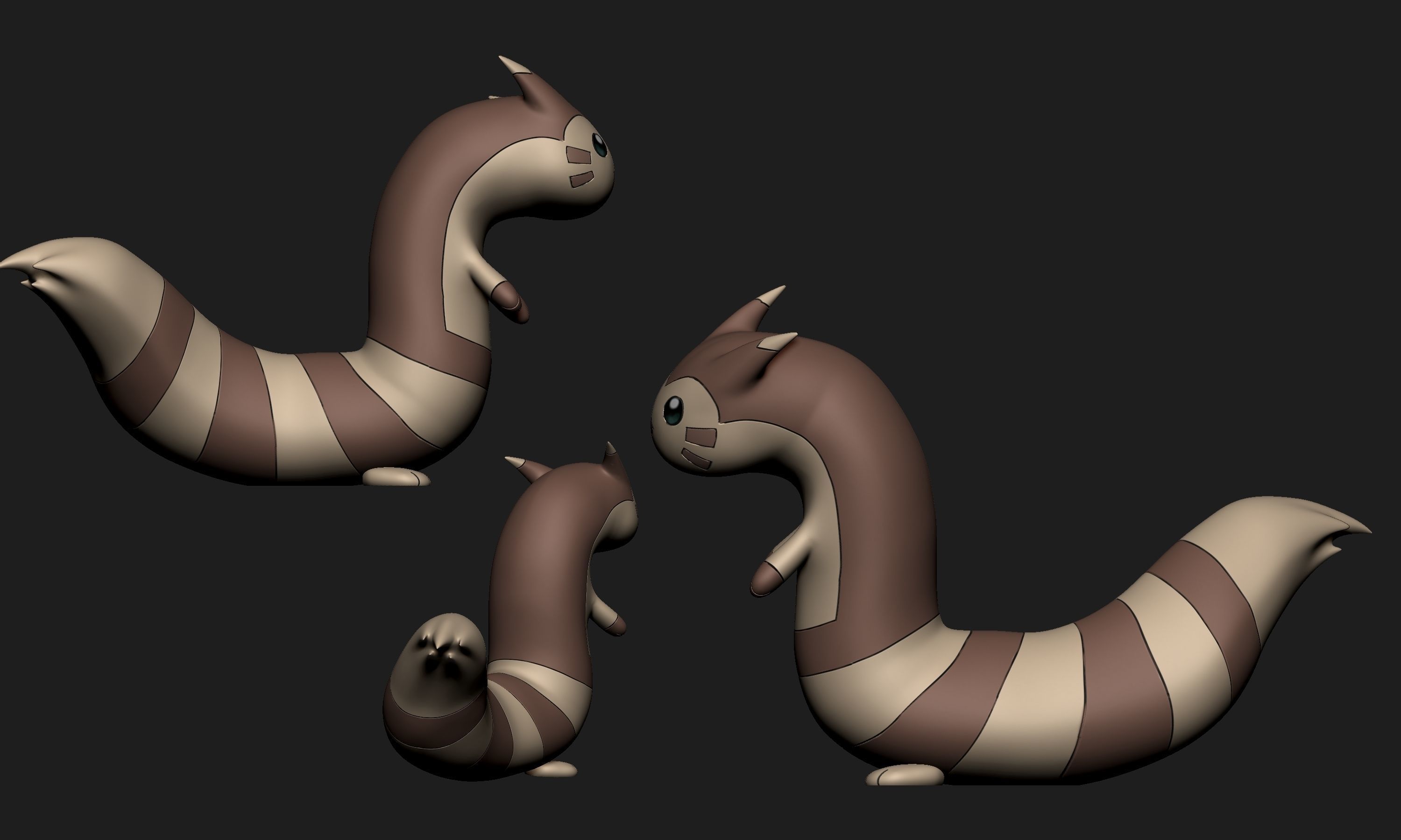 Pokemon - Furret 3D model 3D printable | CGTrader